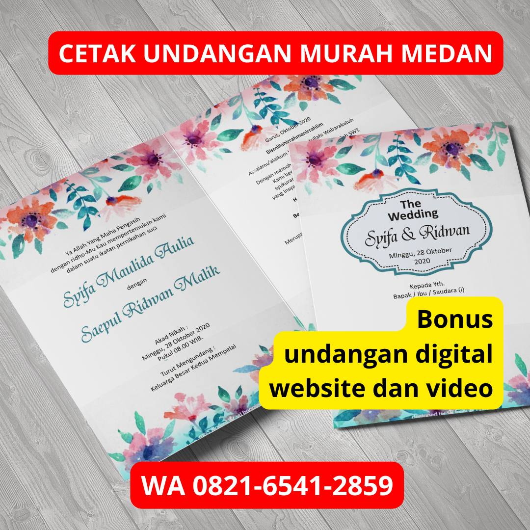 Promo Cetak Undangan Pernikahan di Kota Medan, Cetak Undangan Adat ...